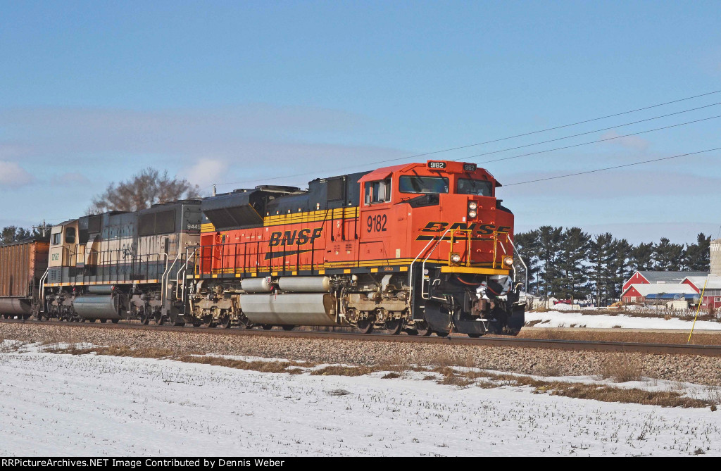 BNSF 9182, CP's Tomah Sub.
